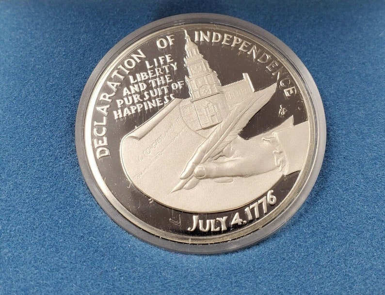 1976 Silver Bicentennial Medal, Commemorating the Declaration of ...