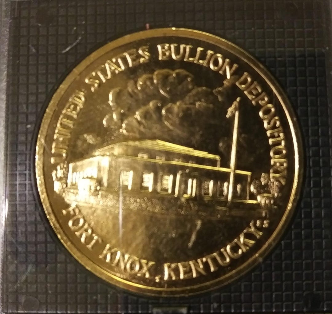 Fort Knox KY Gold Vault 24k Gold Plated Coin Presidential Medals Cover ...