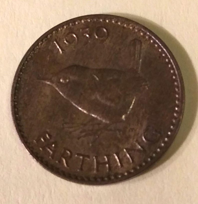 1939 Farthing King George VI World Coin From Great Britian in Cello and ...