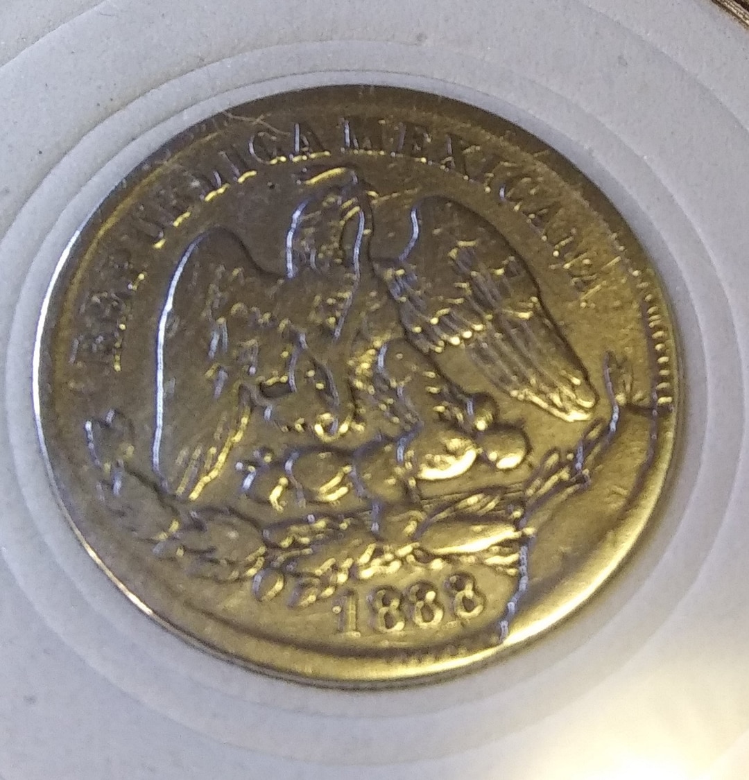 1888 ZS MEXICO Antique Mexican Coin Eagle Liberty Sword 90 Percent ...