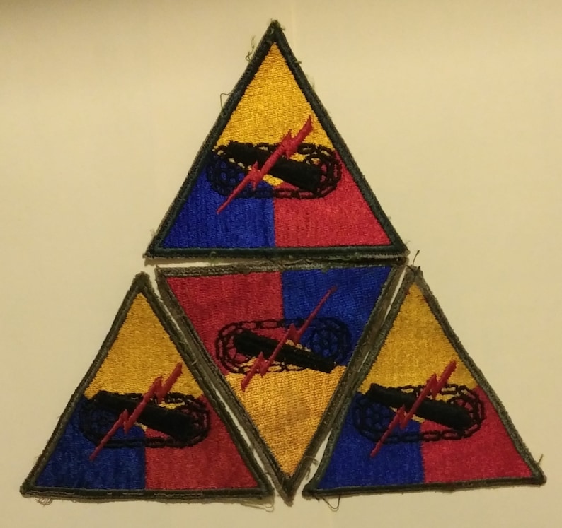 WW2 US Army Armored Forces Division Regiment Triangle Patches Set of 4 ...
