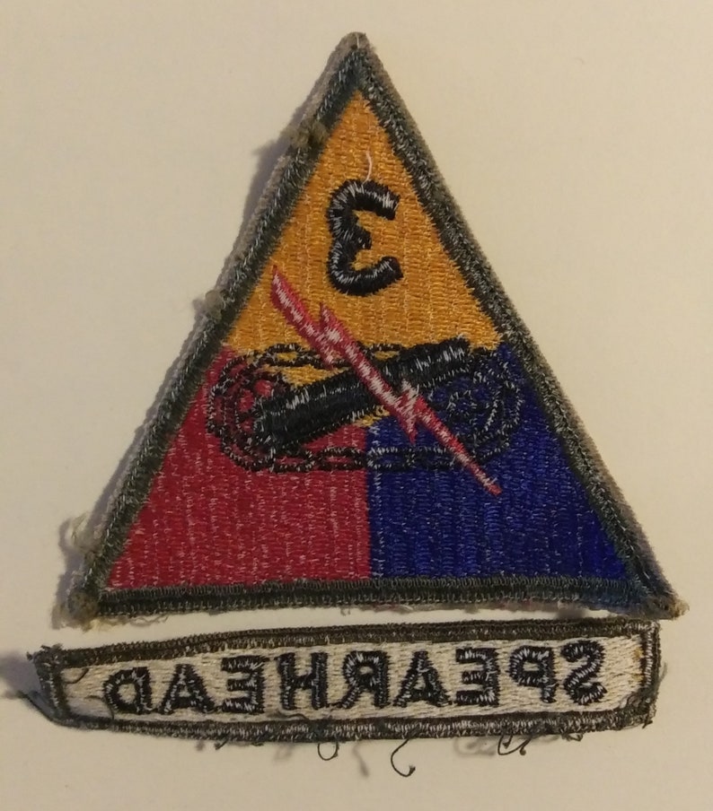 WW2 US Army 3rd Armored Spearhead Armored Division Regiment Triangle Patch - Etsy