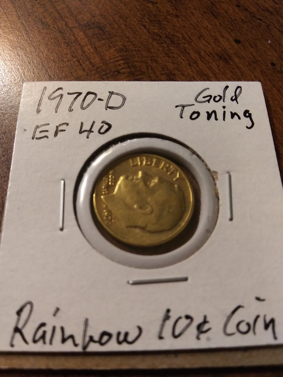 1970 D Roosevelt 10 Cent Dime Rainbow Toned - Etsy