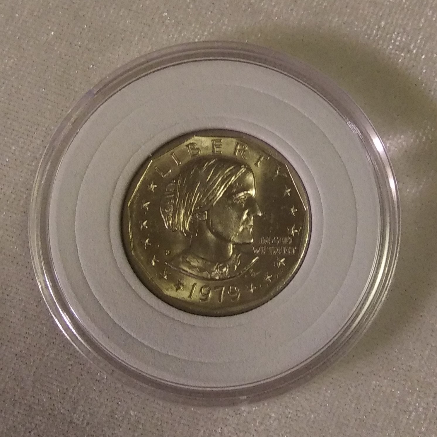 1979-D, 1980-P Susan B Anthony Liberty Dollar Coin FG Frank Gasparro AU ...