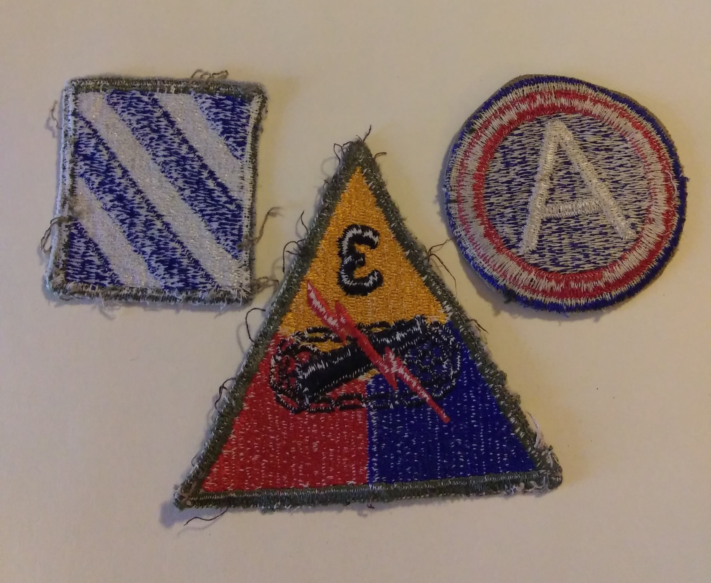 WW2 US Army Patton's 3rd Army Patches Lot of 3 Some With Snow Backs ...