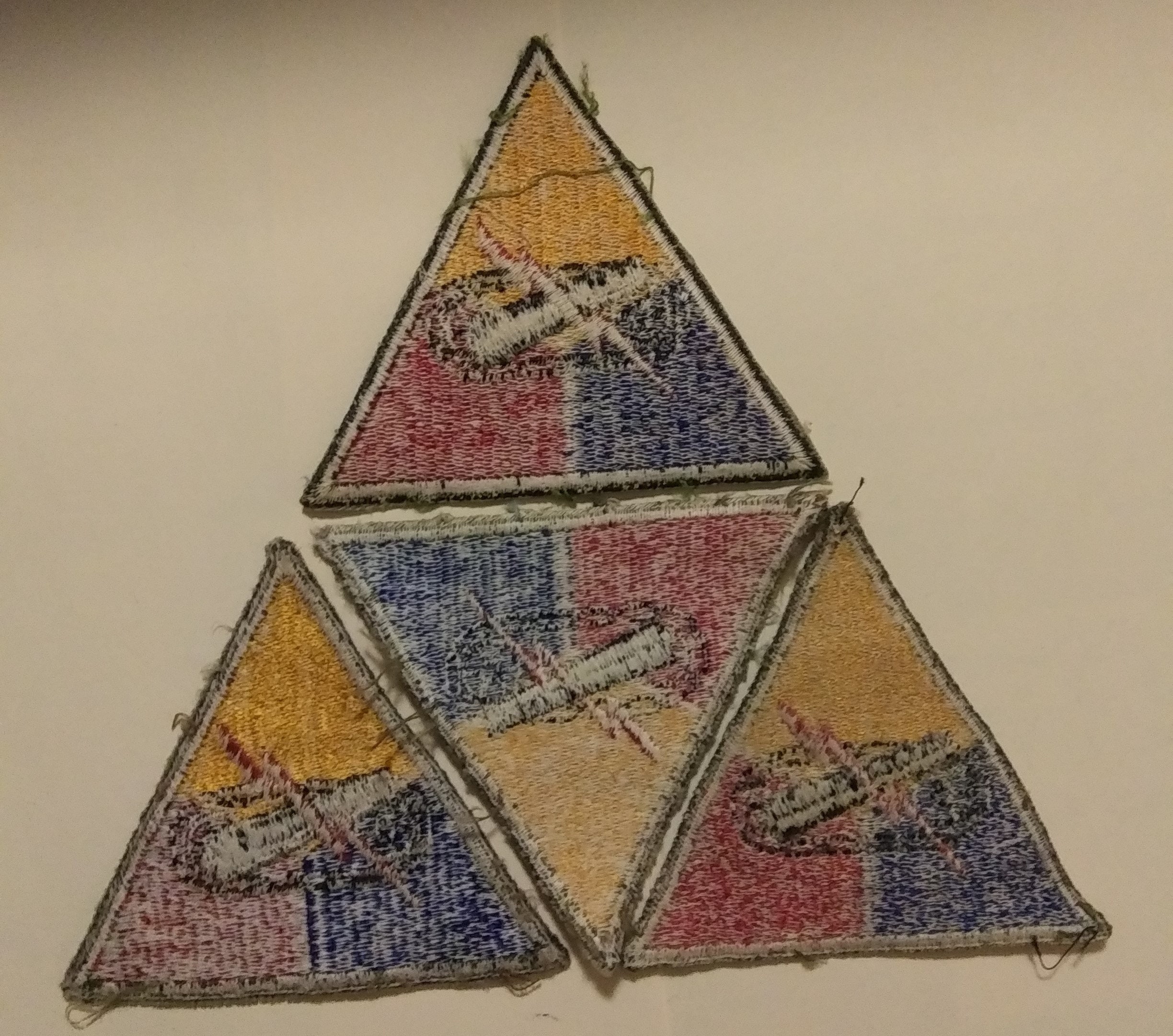 WW2 US Army Armored Forces Division Regiment Triangle Patches Set of 4 ...