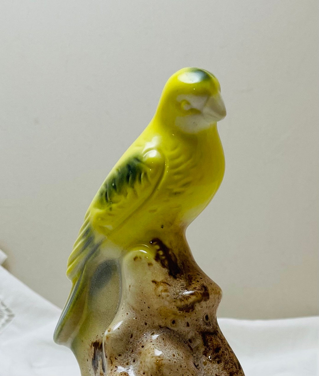 Vintage Ceramic Parakeet Statue From Brazil - Etsy