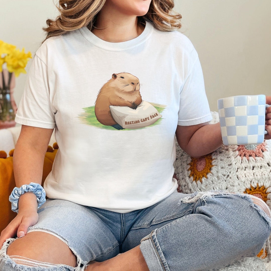 Capybara Shirt, Capybara Clothes, Capybara Top, Sleep Shirt, Aethetic ...
