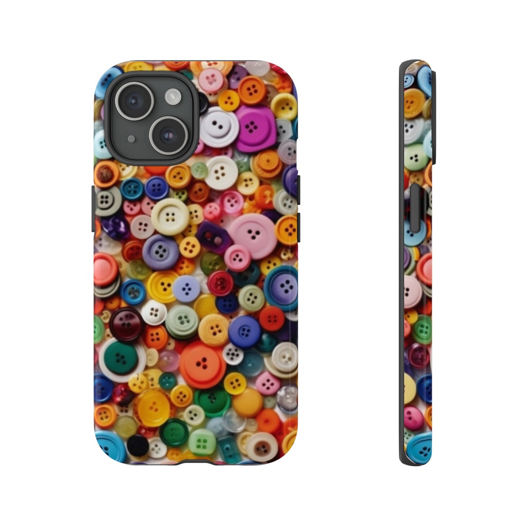 Collage Aesthetic Scrapbooker Buttons Phone Case, Preppy Phone Case ...