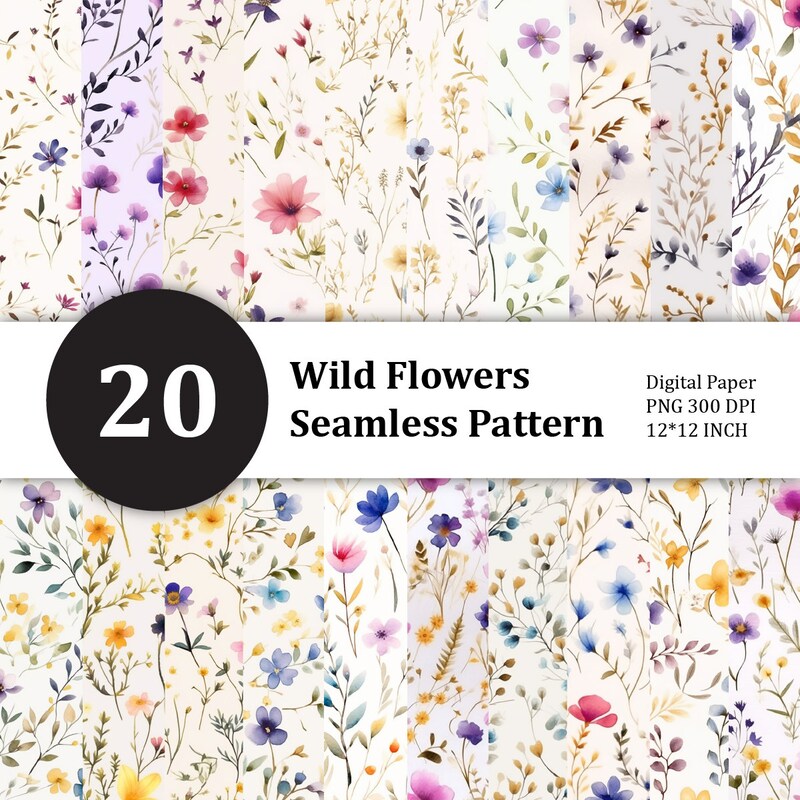 Wildflower Wall Paper - Etsy