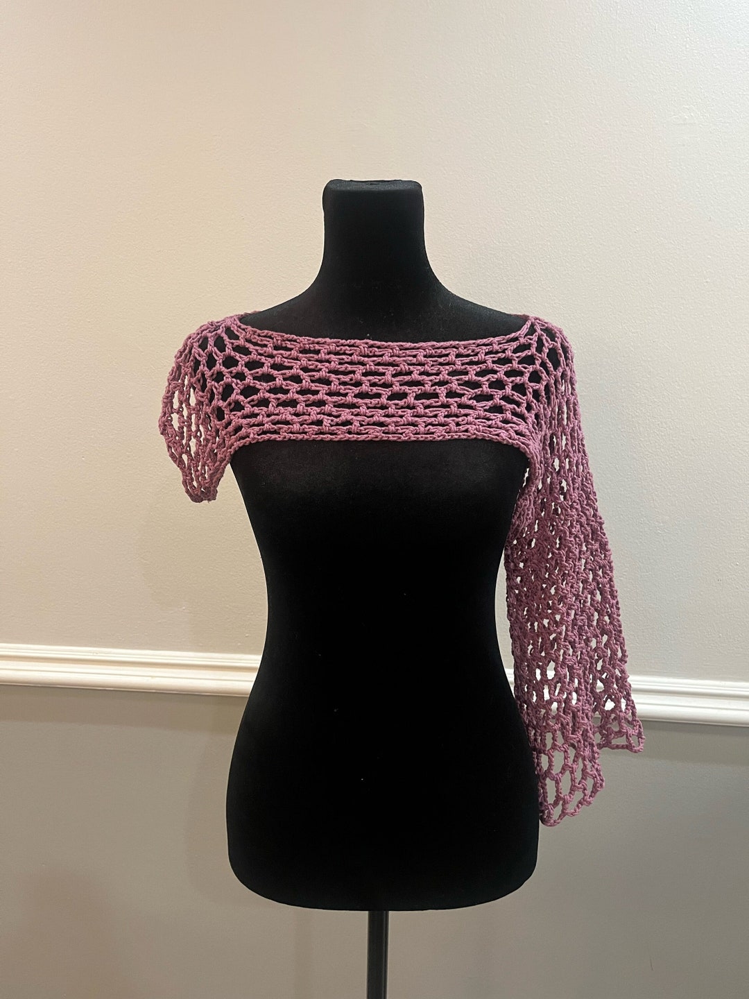 Handmade Crochet Fishnet Top, One Sleeve - Etsy