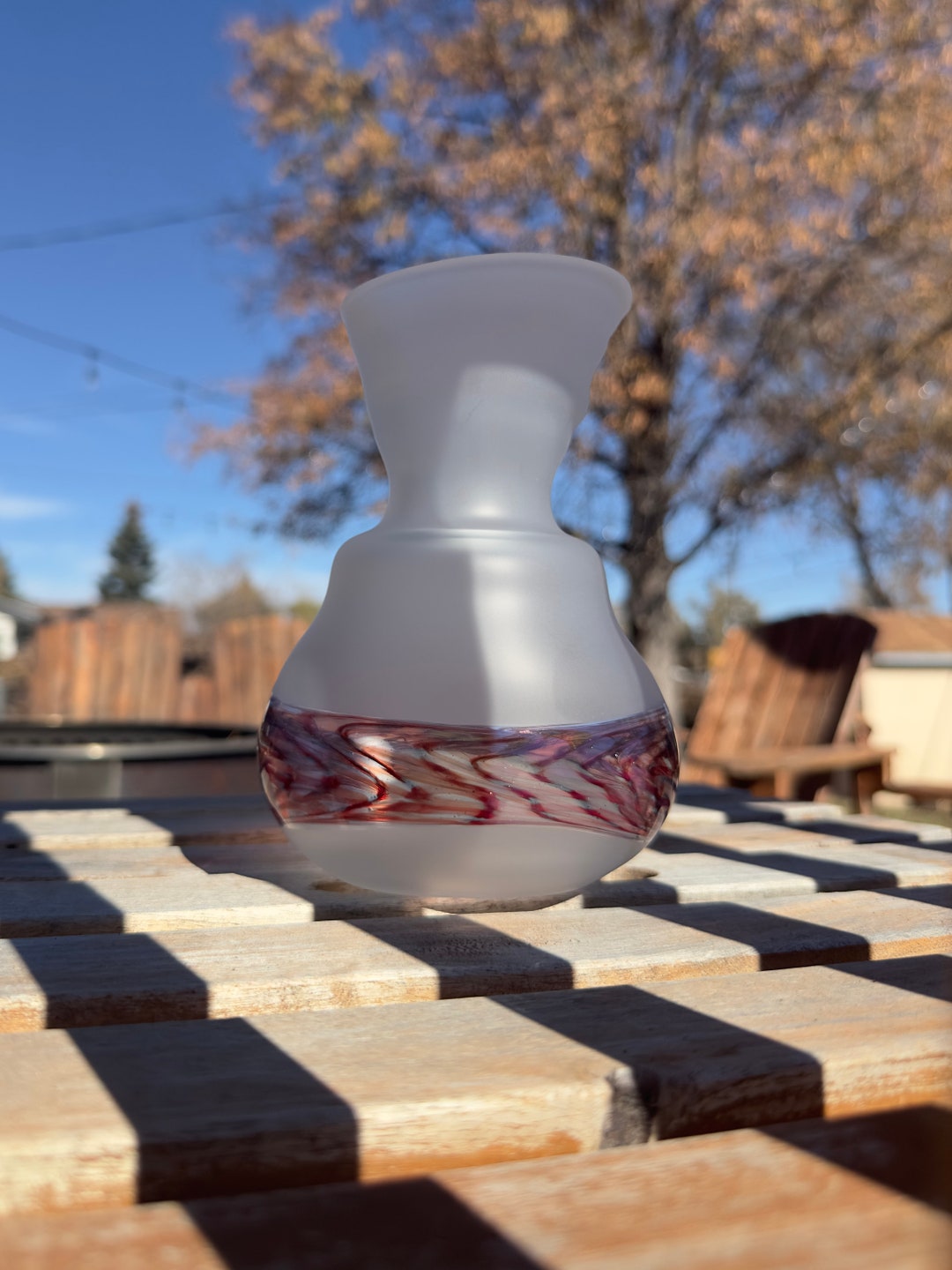 Lattichino Coil, Frosted Glass Vessel - Etsy