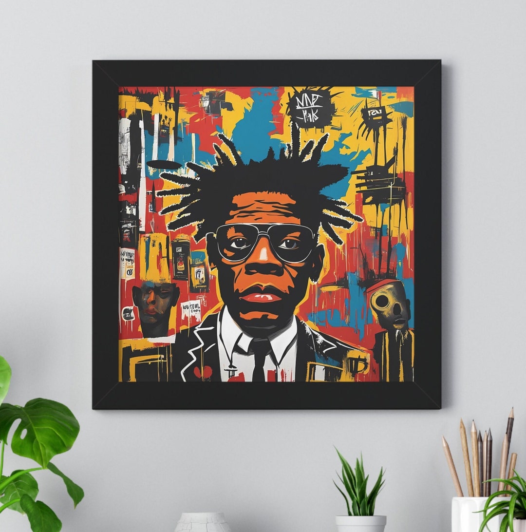 Basquiat Framed Wall Art Abstract Print African American Art - Etsy