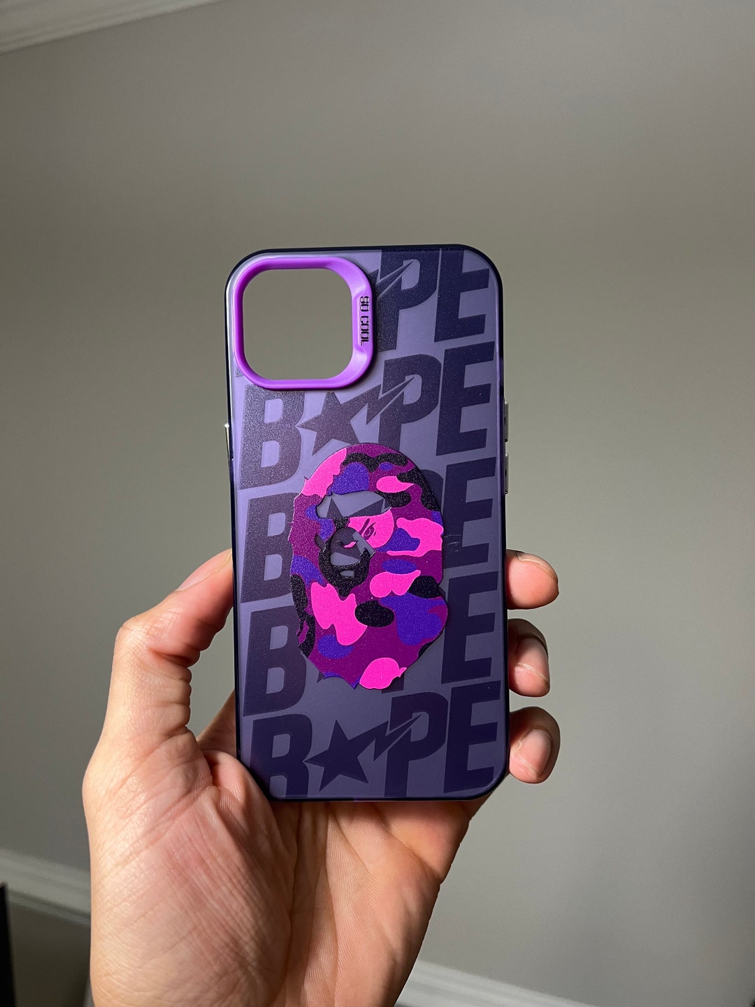 A Bathing Ape Bape Y2K Trendy Purple Hypebeast Custom Phone Case for ...