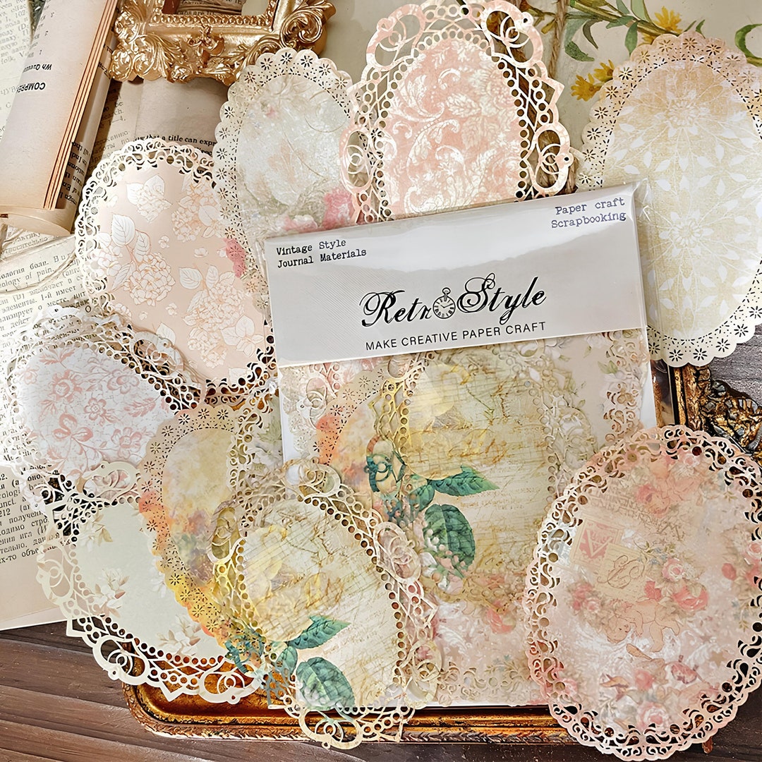 Panalisacraft Vintage Style Lace Doily Decorate Paper Pieces ...