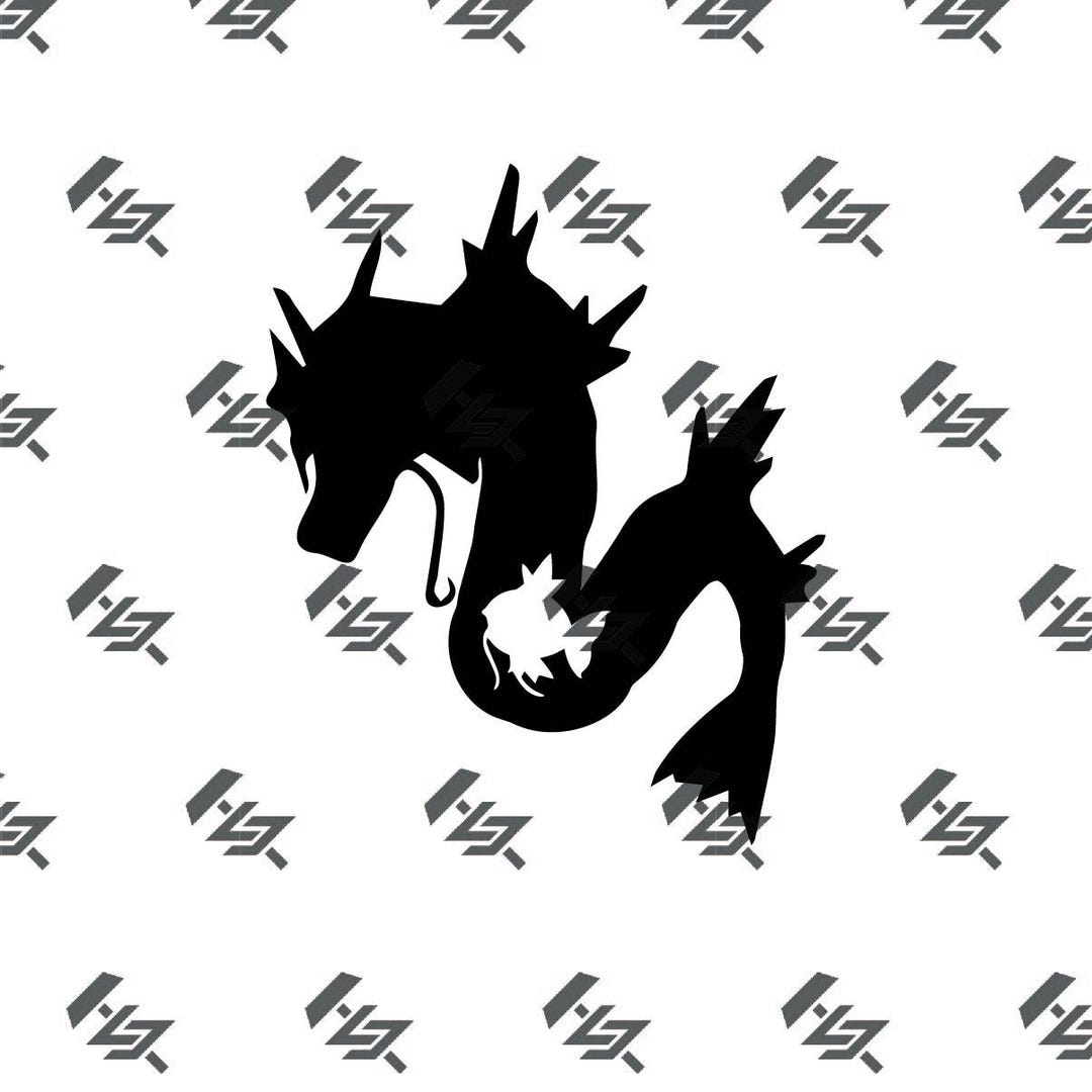 Magikarp→gyarados Evolution Silhouette Vinyl Decal Sticker - Etsy