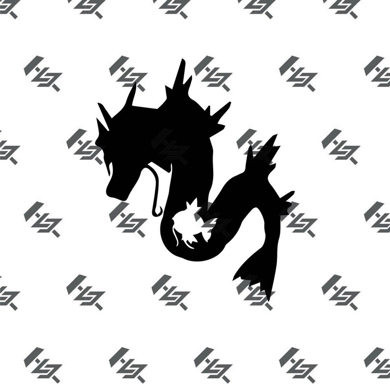 Magikarp→gyarados Evolution Silhouette Vinyl Decal Sticker - Etsy