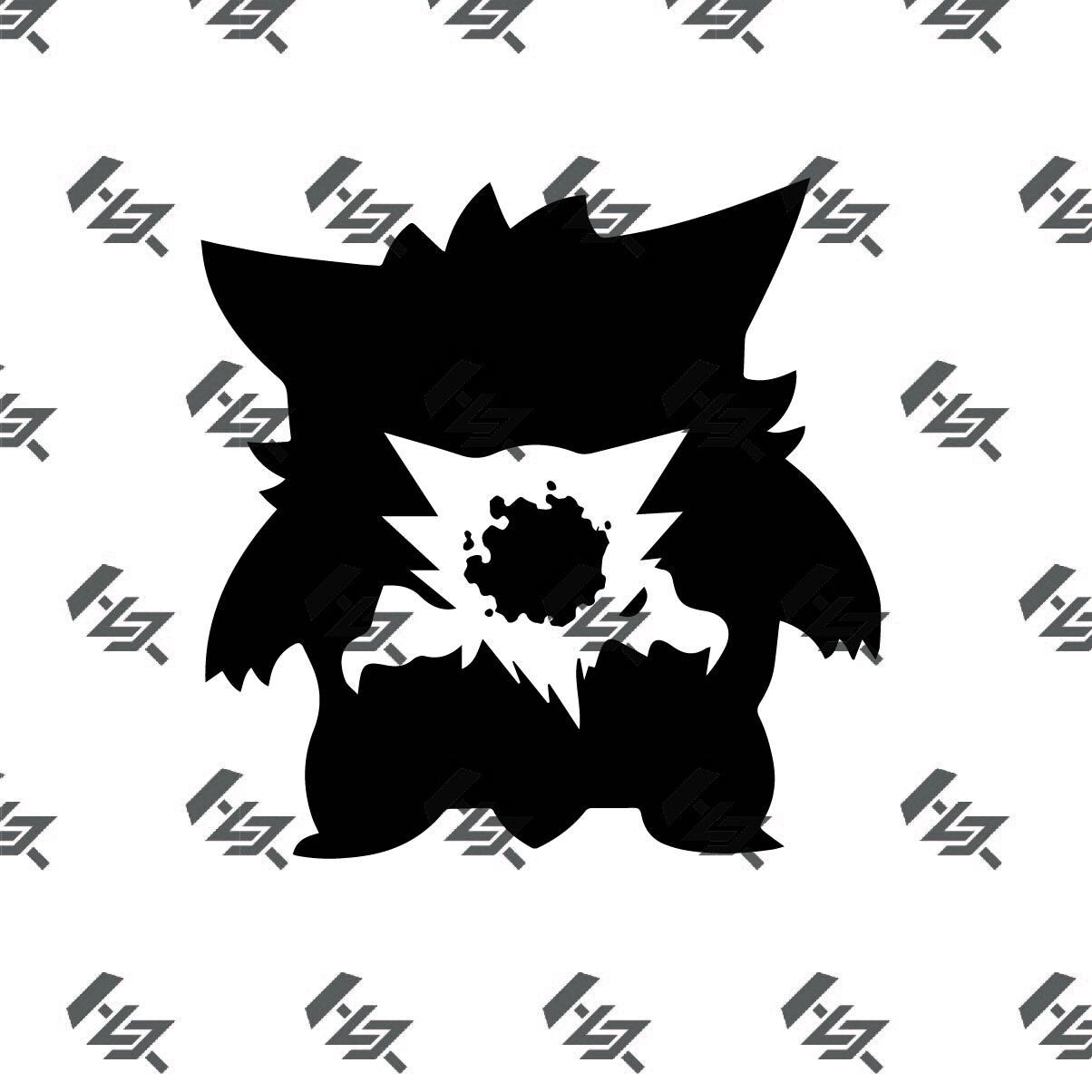 Gastly→haunter→gengar Evolution Silhouette Vinyl Decal Sticker - Etsy