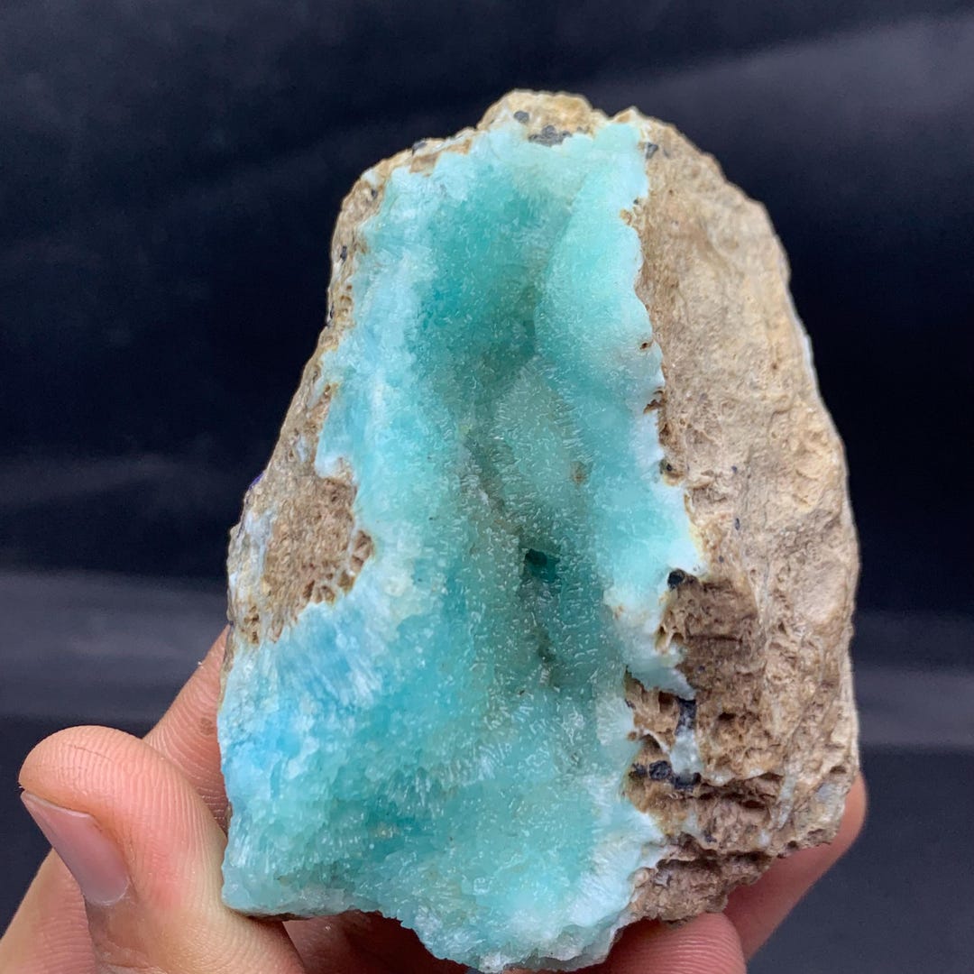 Rare Natural Smithsonite Crystal Specimen | 180g Blue Gemmy Stone ...