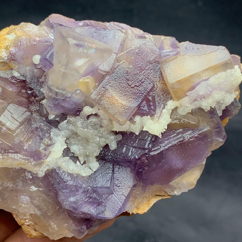 Purple Fluorite Cubic Crystal Cluster | Pakistan Mineral Specimen - Etsy