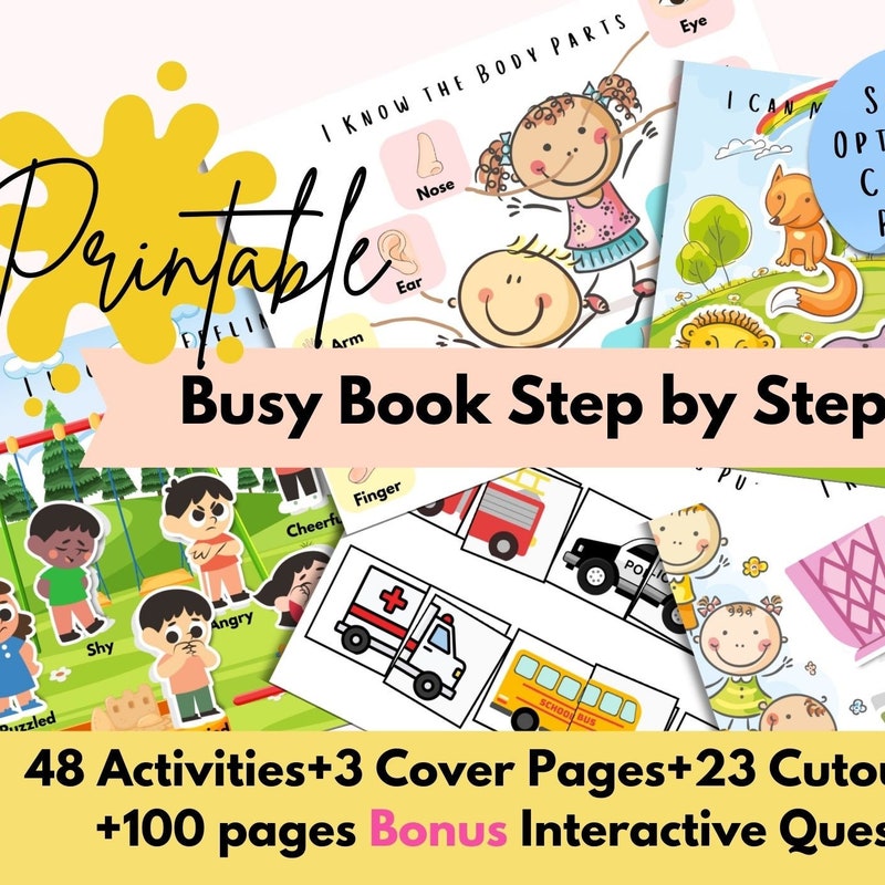 Busy Book Printable - Etsy