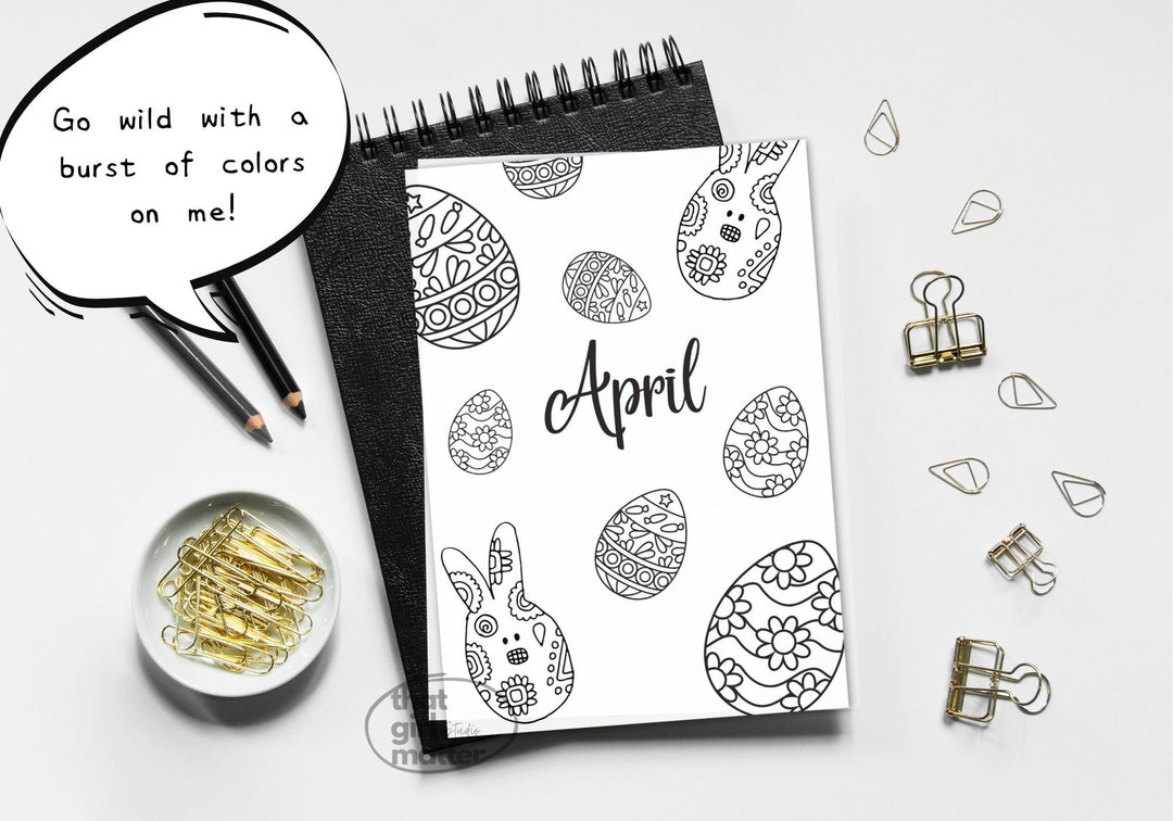 12 Monthly Cover Pages, A5 Journal Monthly Title Page Template, Undated ...