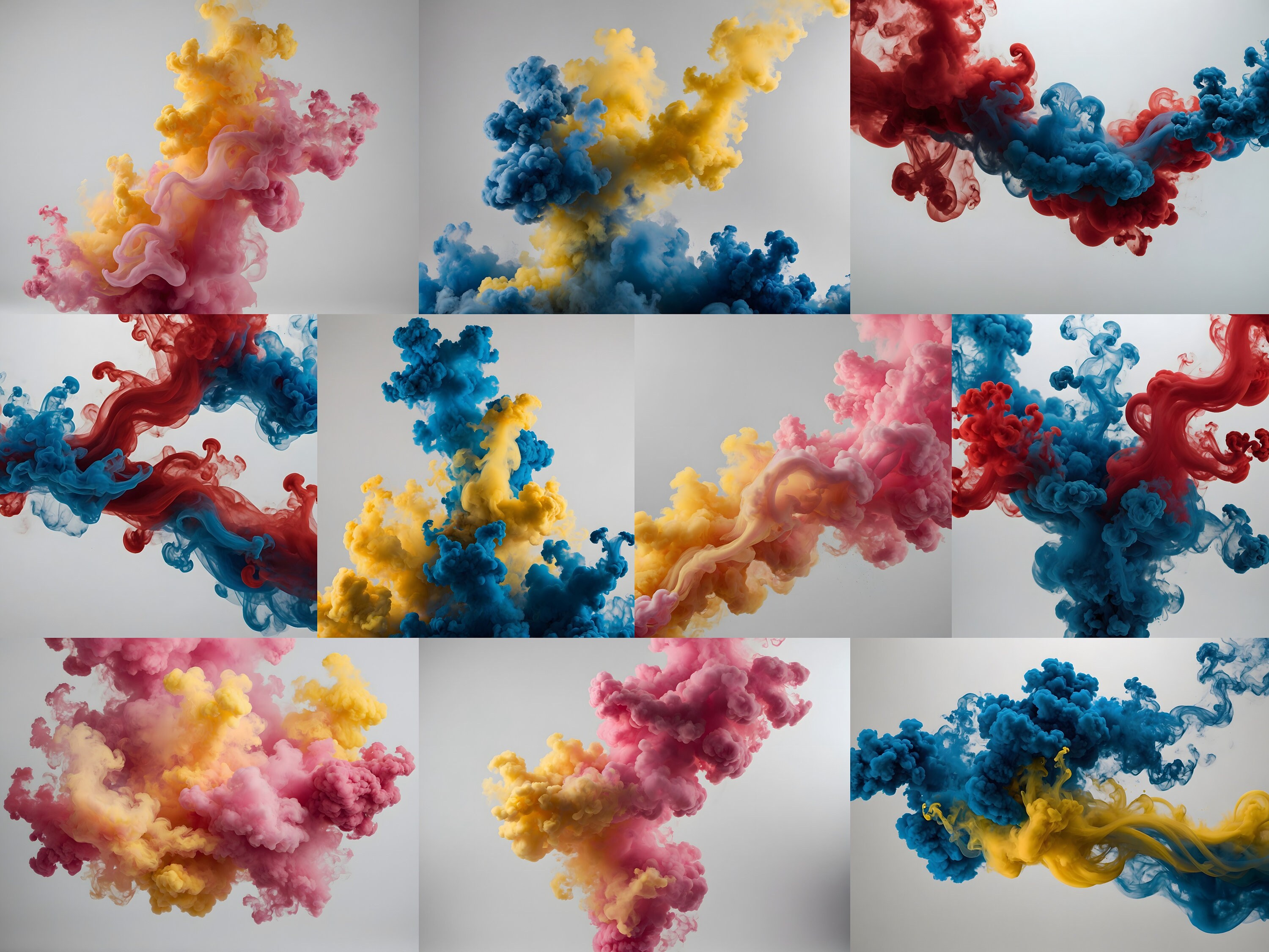 Vibrant Colorful Digital Multicolor Smoke Ink Fog Haze Color ...