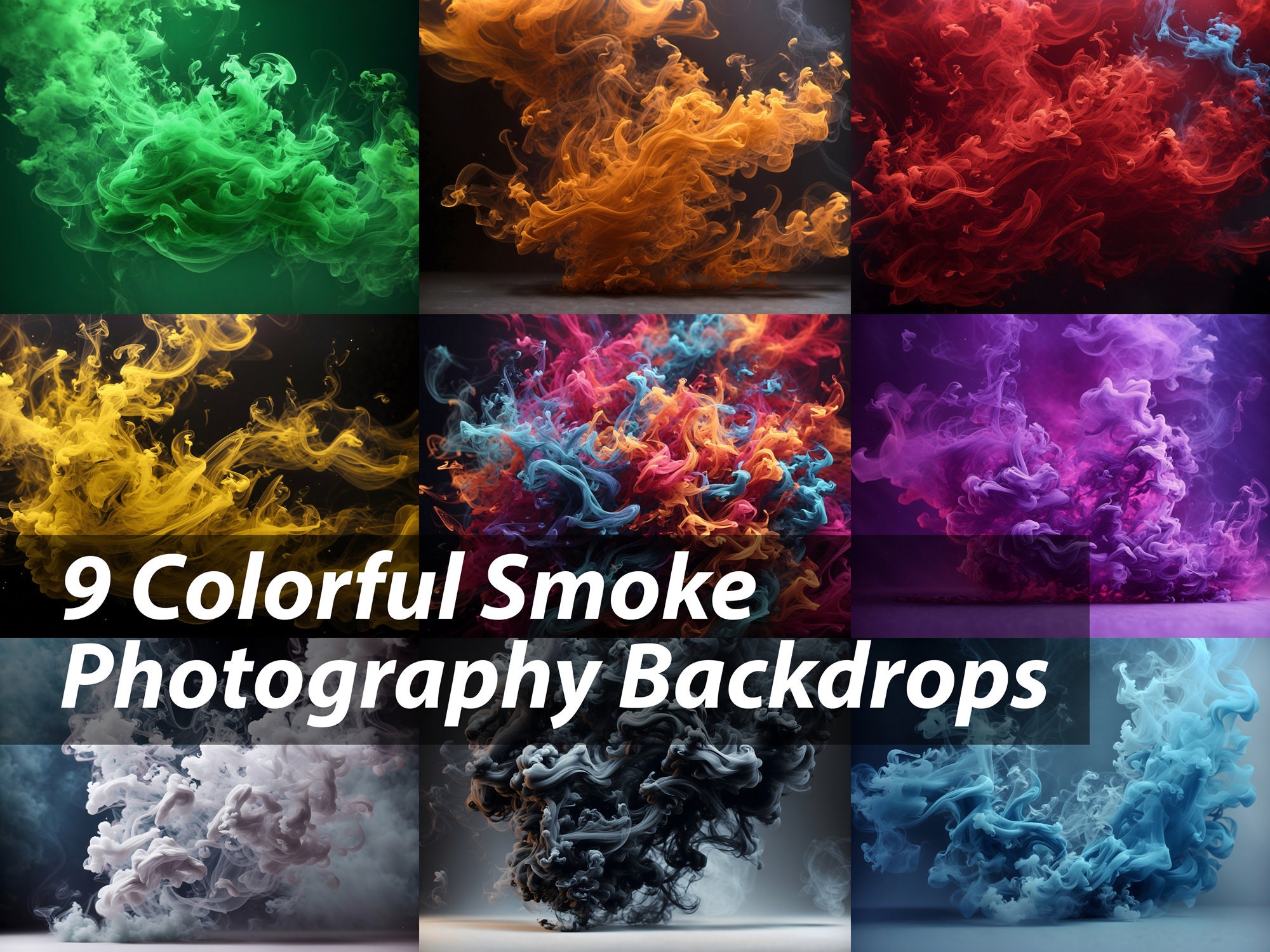 Haze God Colorful Smoke Fog Heroic Sports Photography Backdrops Digital ...