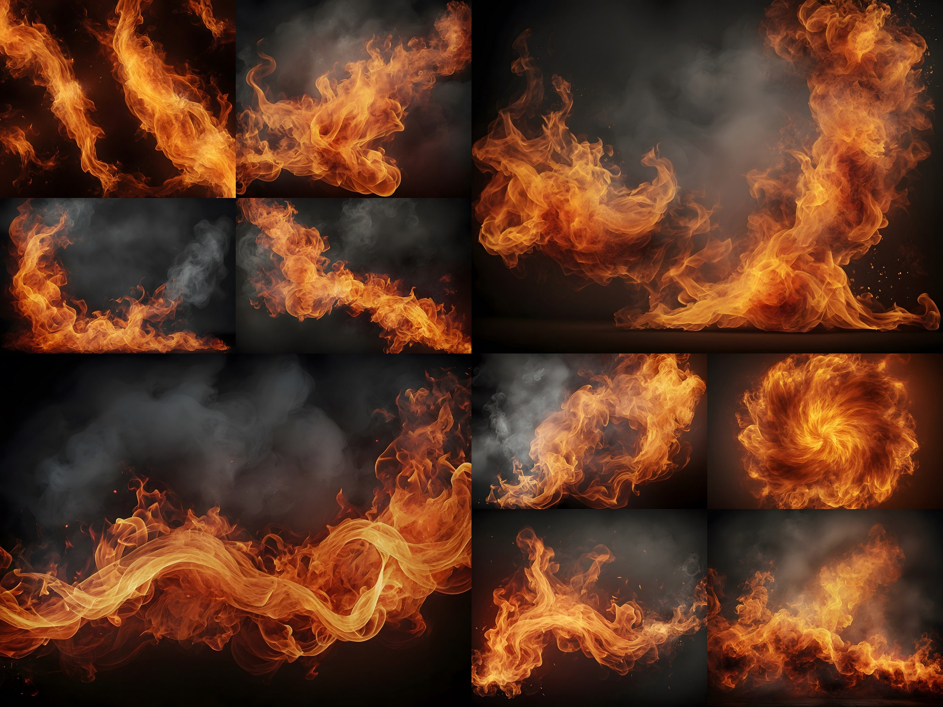 Epic War Fire Flame Dynamic Intense Glow Heat Bold Digital Overlays ...