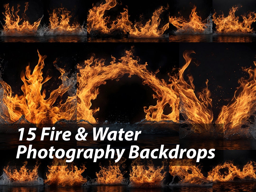 Explode Elemental Fire Flame & Water H2O Ambiance Digital Overlays ...
