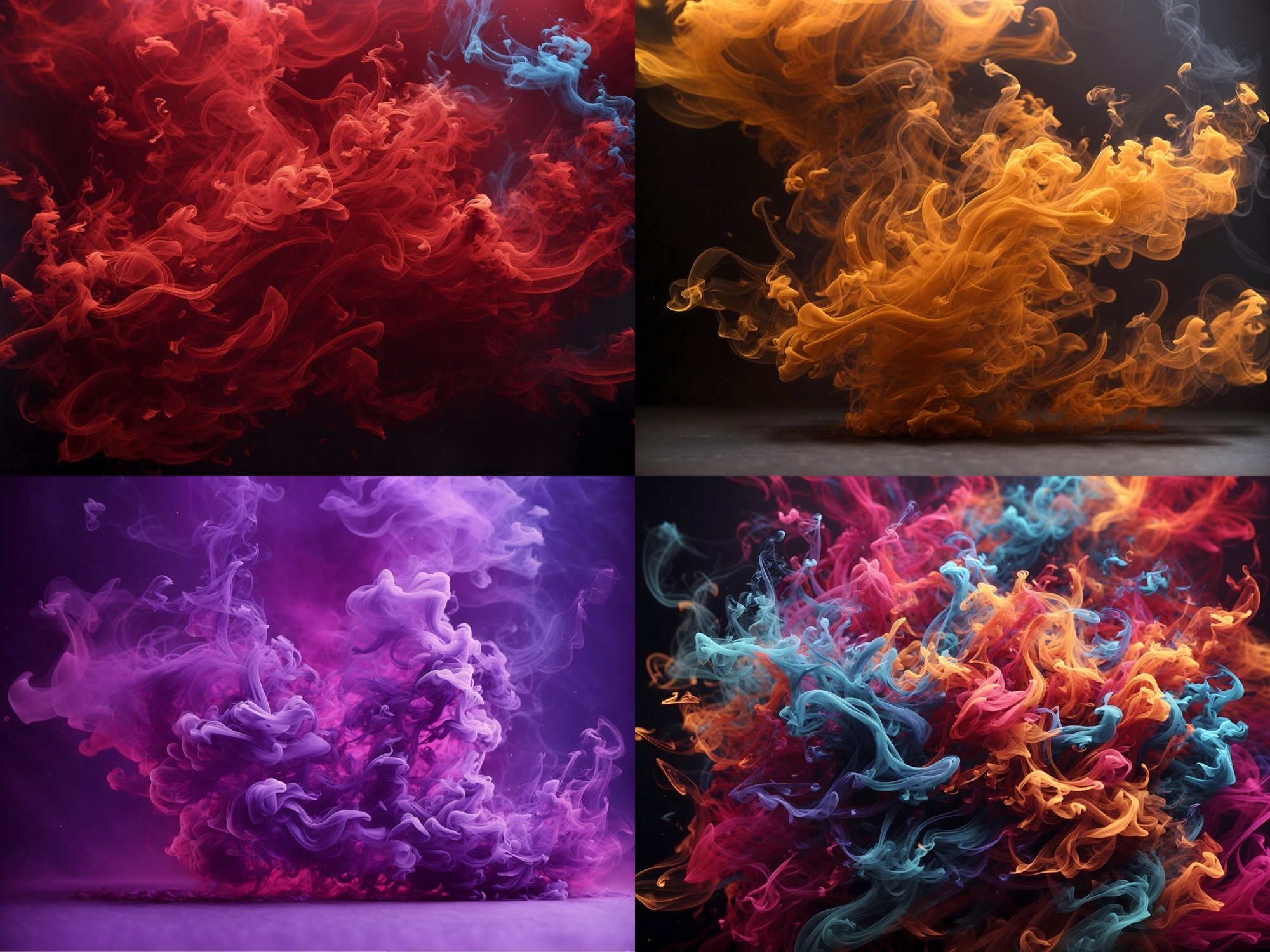 Haze God Colorful Smoke Fog Heroic Sports Photography Backdrops Digital ...