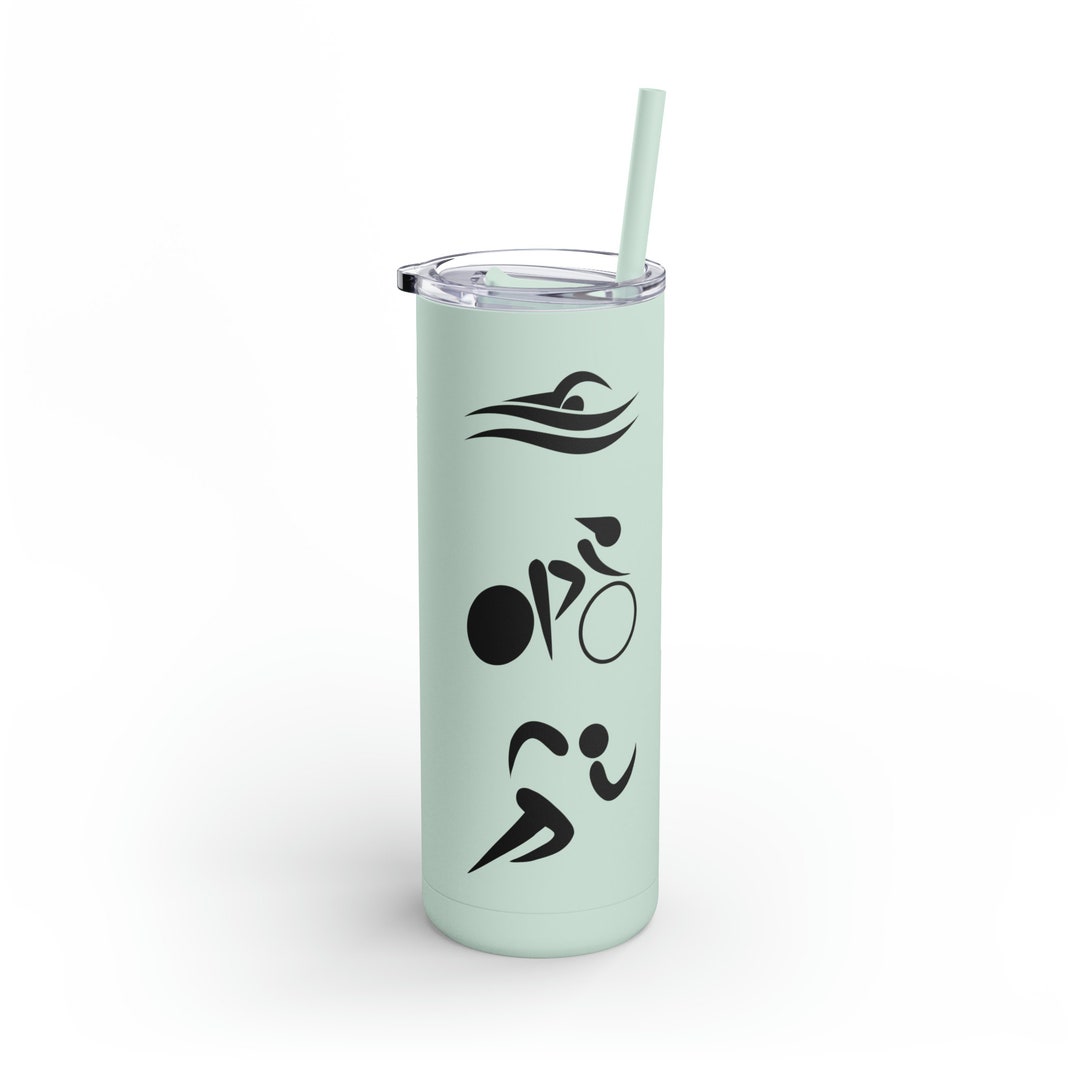 Triathlon Style Logo Inspired Maars Maker Skinny Matte Tumbler, 20oz ...