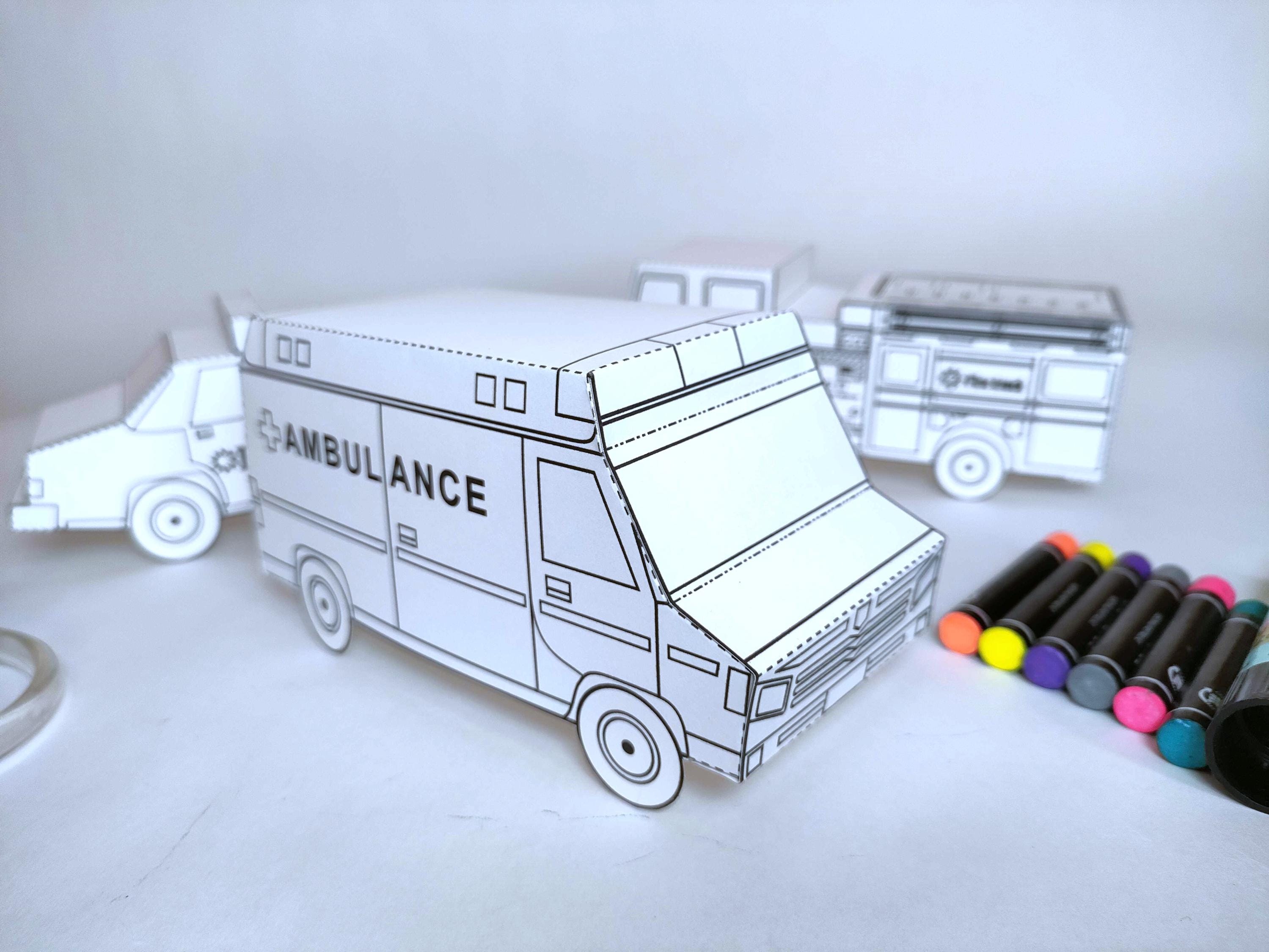 Paper Cars Printable Activity Sheets, Instant Download, Color, Cut and ...