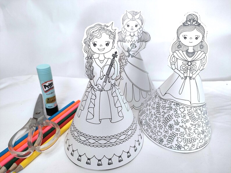 Paper Princess Printable Activity Sheets, Instant Download, Color, Cut ...
