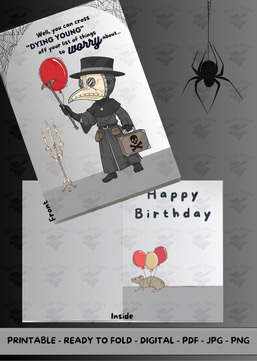 Happy Birthday Card - DIGITAL Download - Printable Birthday Card - for ...