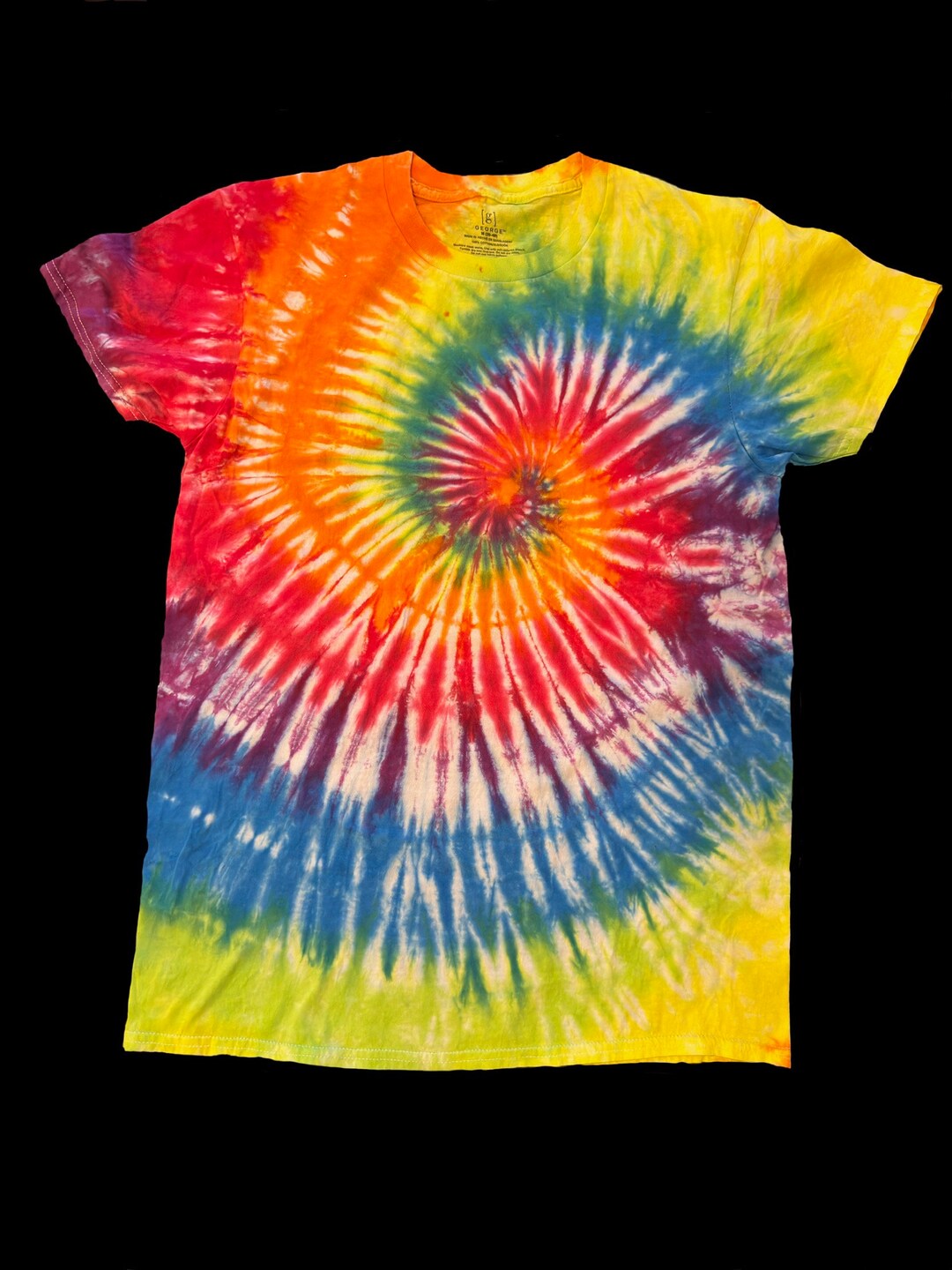 Roy G. Biv Spiral Tie-dye T-shirt - Etsy