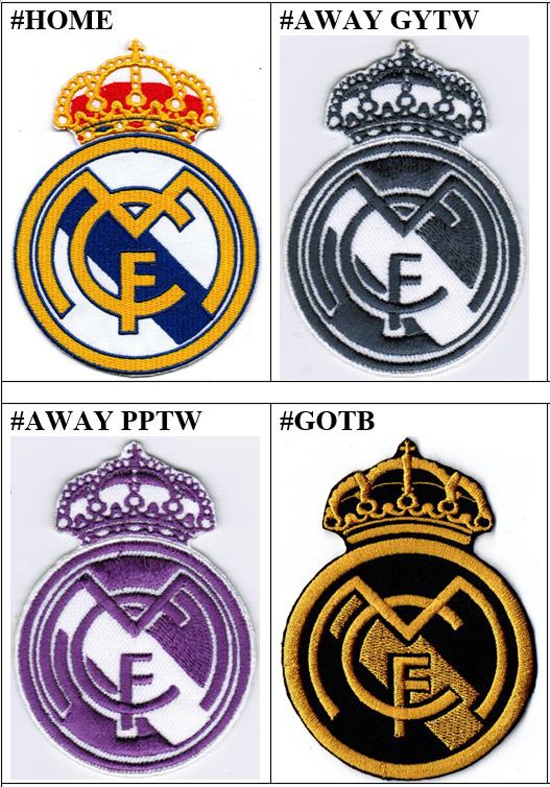 Real Madrid Club De Futbol Spain Football Soccer Badge Iron on ...