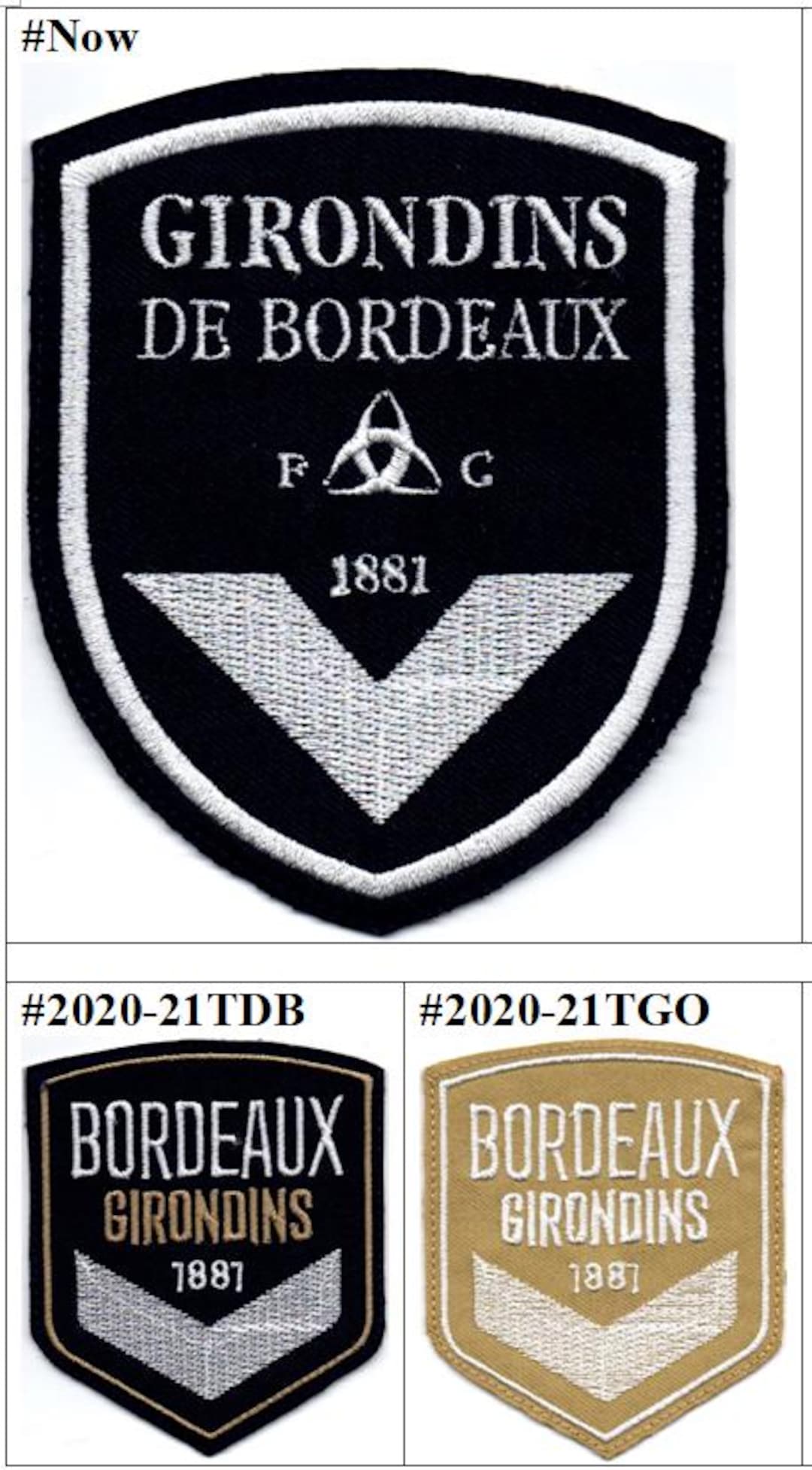 FC Football Club Des Girondins De Bordeaux French France Soccer Badge ...