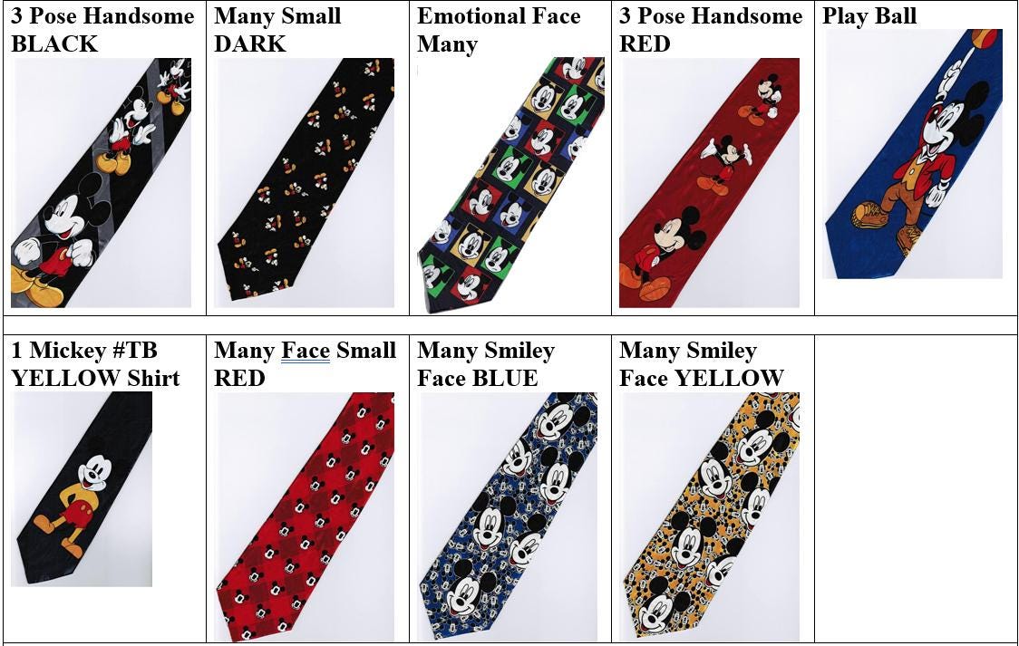Mickey Mouse Cartoon Necktie - Etsy