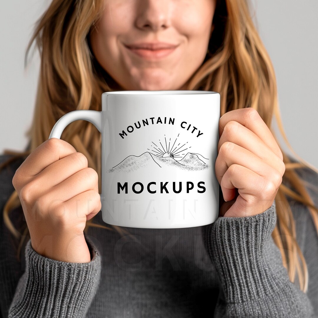 11oz White Mug Mockup, White Sublimation Mug, Mug Model Mock-up ...