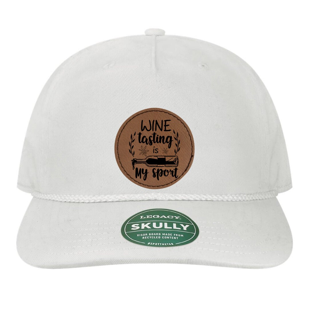 Funny Wine Tasting Hat With Leather Patch, "wine Tasting is My Sport ...