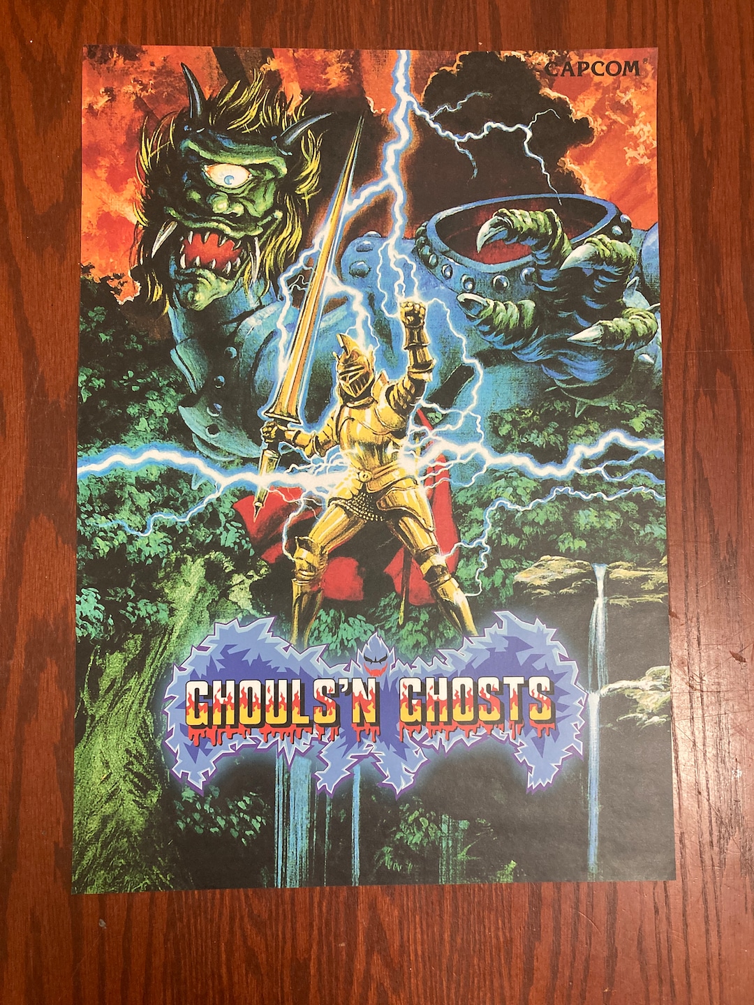 Ghouls 'N Ghosts Poster Arcade Game Laminate 12 X 17 Wall Hanging for ...