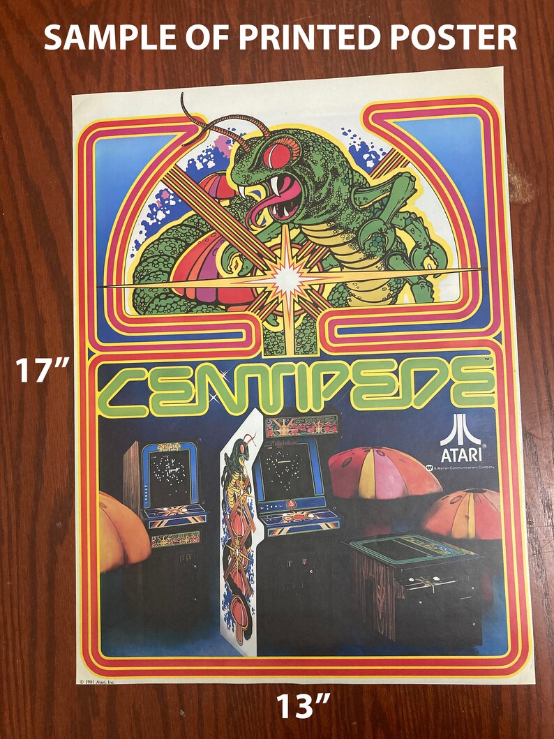 Ms. Pac-man Poster Arcade Game Laminated 13x17 Wall Hanging for ...