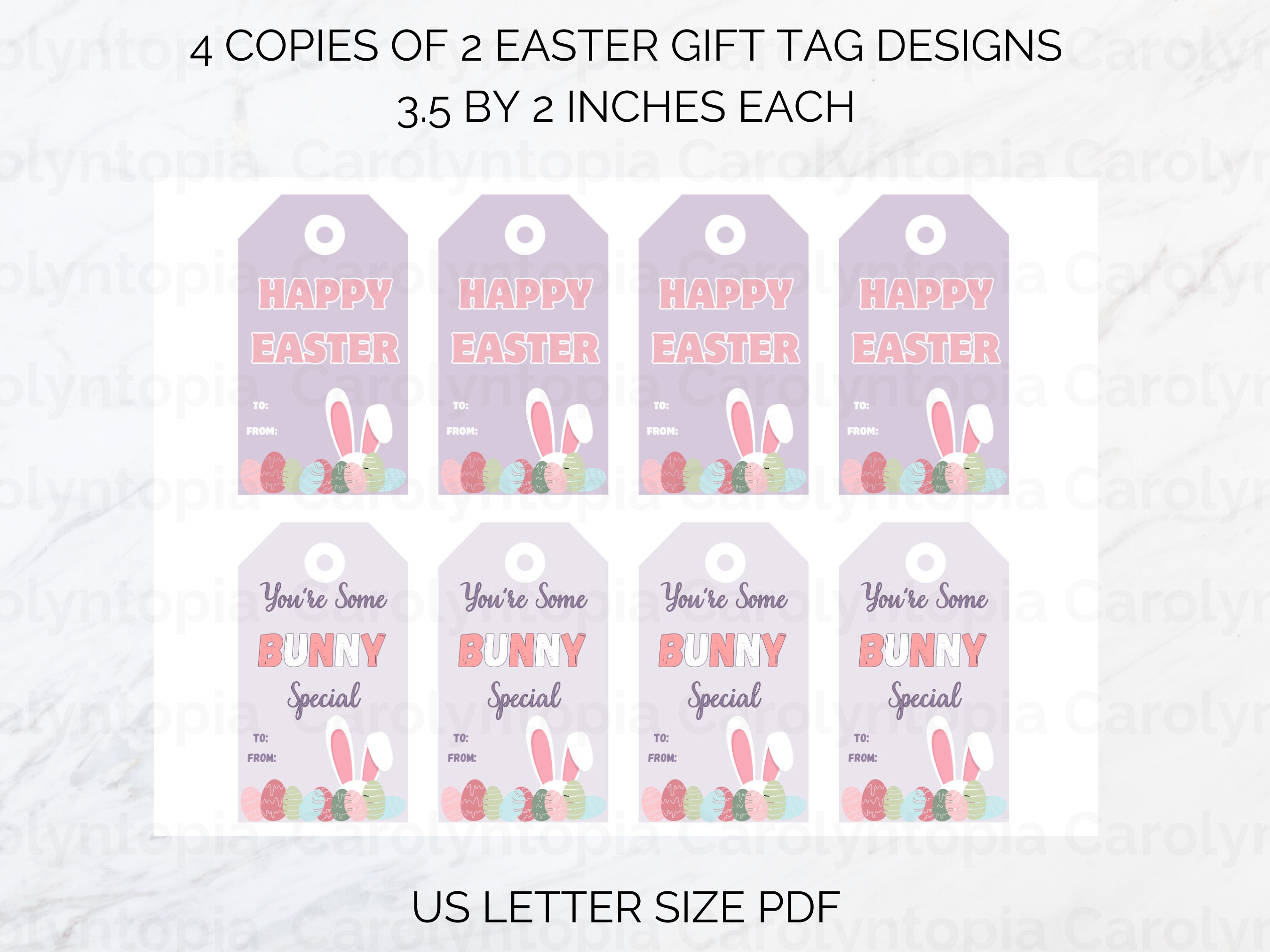 Printable Easter Gift Tags: Happy Easter & You're Some Bunny Special ...