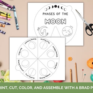 Moon Phases Spinning Wheel: Science Activity + Flashcards (digital ...