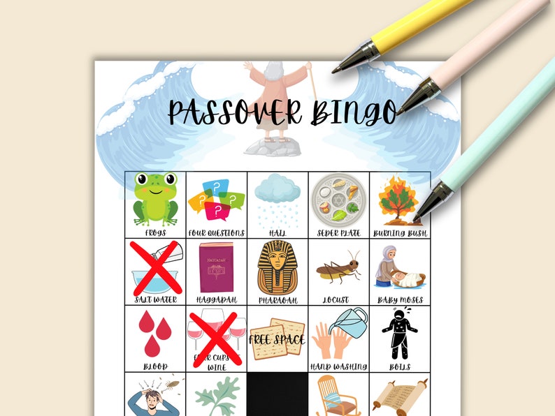 Printable Passover Bingo - Includes 20 Bingo Cards for Your Seder - Etsy