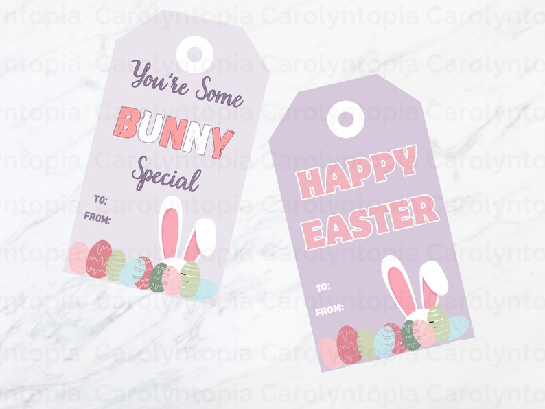 Printable Easter Gift Tags: Happy Easter & You're Some Bunny Special ...