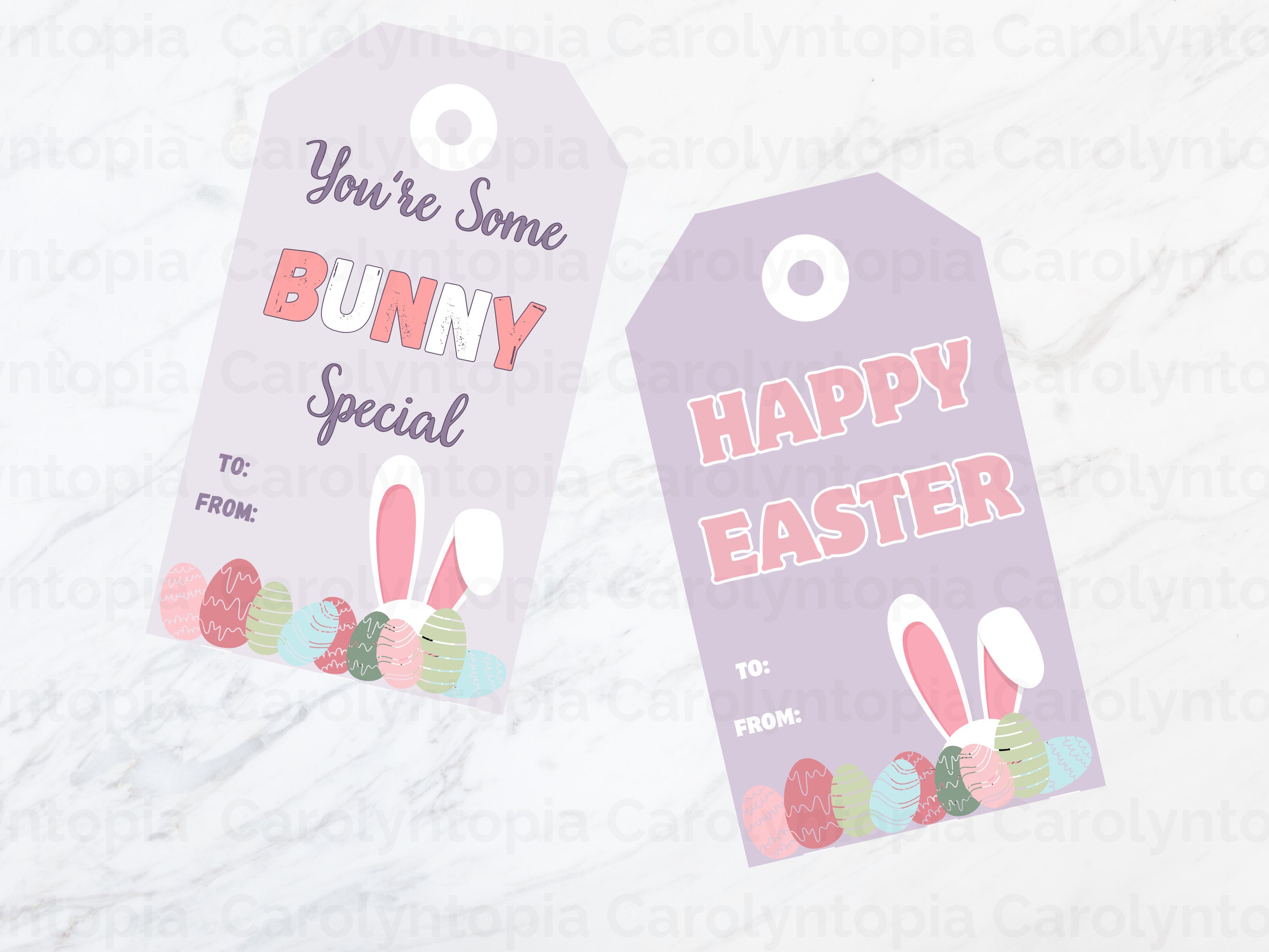 Printable Easter Gift Tags: Happy Easter & You're Some Bunny Special ...