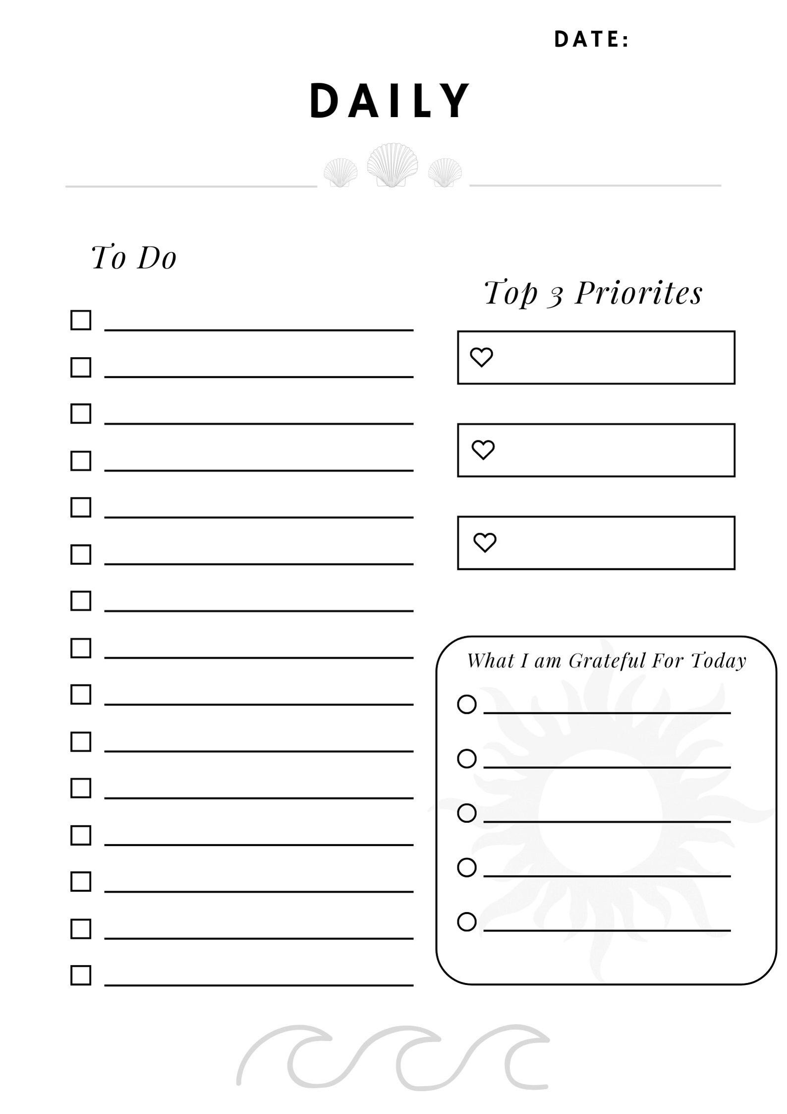 Basic Daily Checklist - Etsy