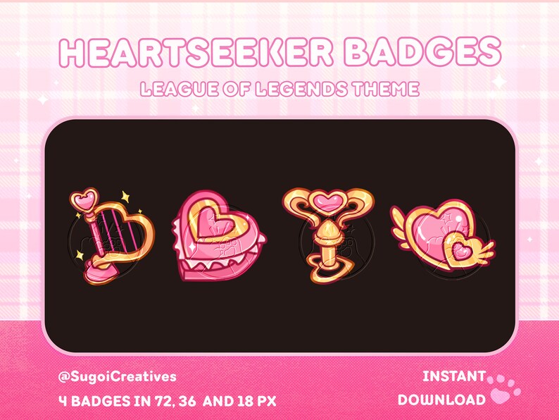 Adorable Lol Heartseeker Badges Valentine's Day Stream Graphics League ...